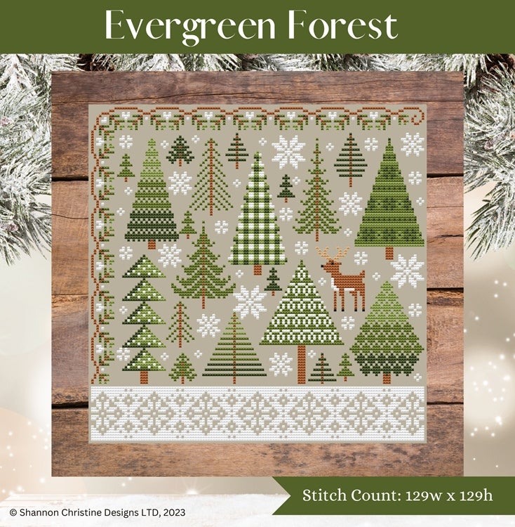Evergreen Forest Chart by Shannon Christine Designs | Tiffany's Stitchery